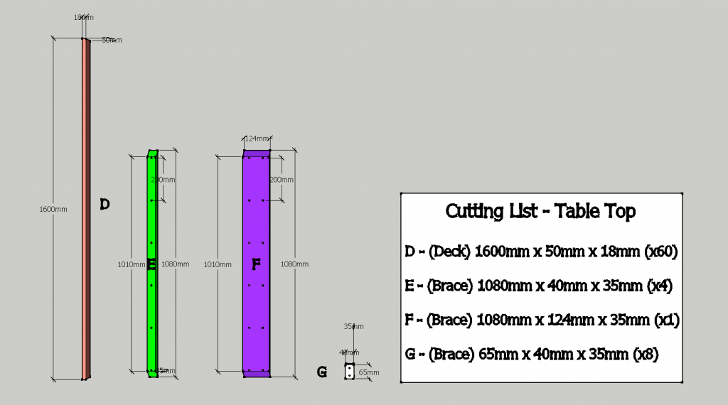 Dinning Room Table – Table Top Cutting List | Woodwork Junkie